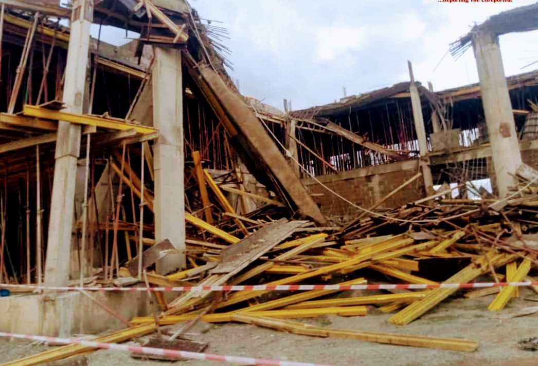 Structural defect: Multiple floors building under construction in Asaba partly collapses - Time ...